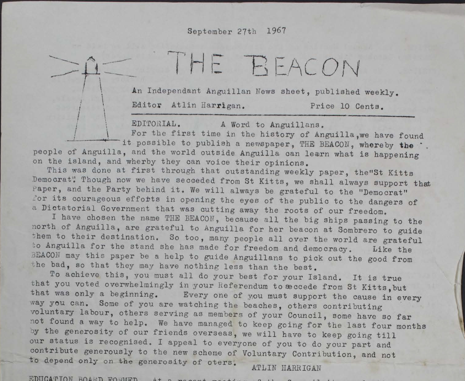 Anguilla Library Service - The Beacon Newspaper